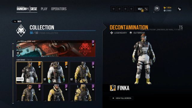 【R6S】Outbreakのアイテムリスト