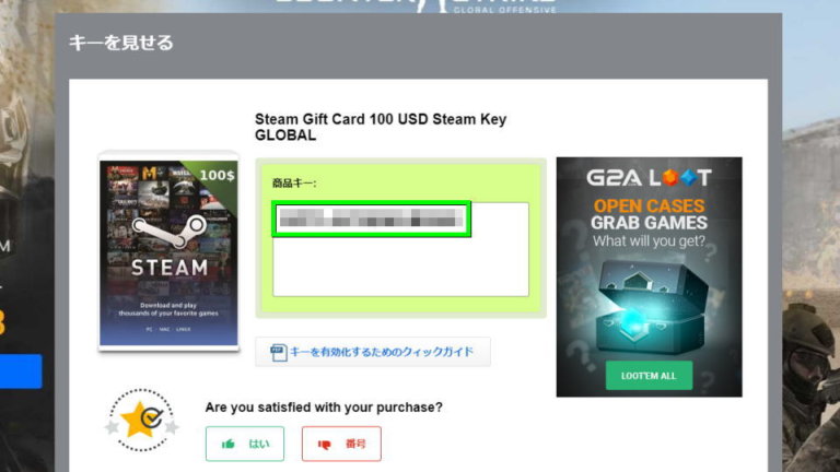 【G2A】Steam Gift Cardを安く購入する方法【Steamウォレット】