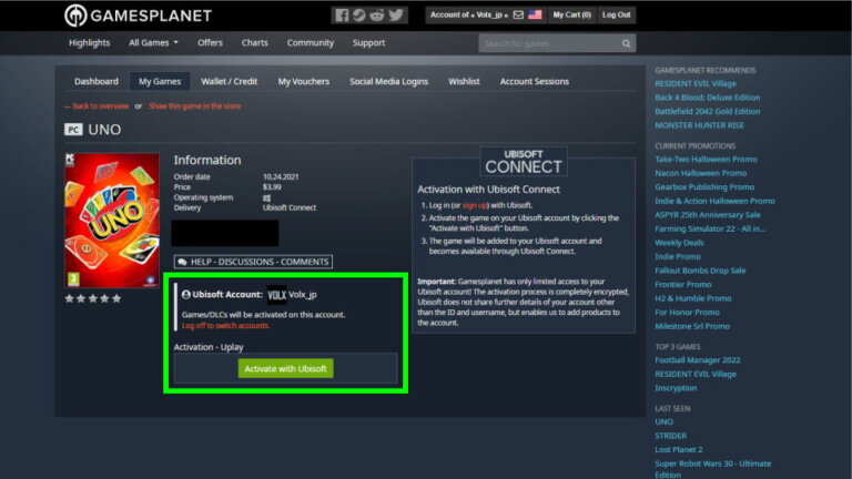 【Ubisoft Connect】アクティベーションコードの入力方法【有効化】 - Raison Detre - ゲームやスマホの情報サイト