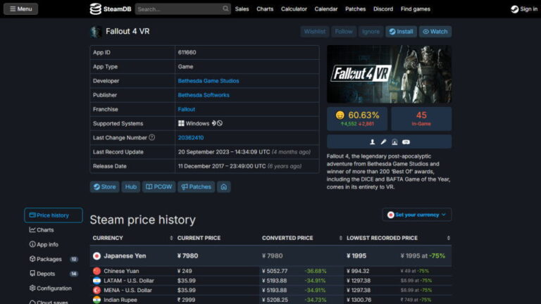 【Fallout 4 VR】安く買う方法【価格比較】 - Raison Detre - ゲームやスマホの情報サイト